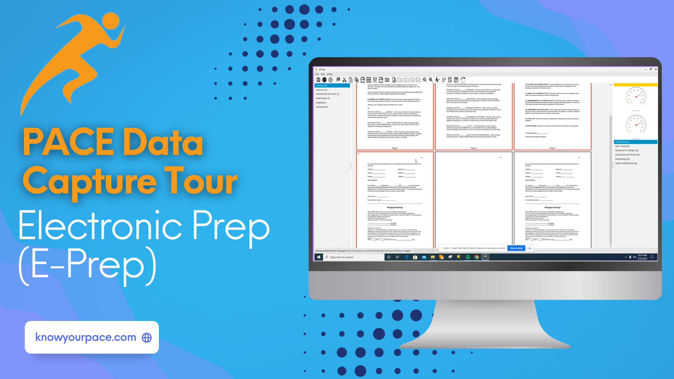 PACE Data Capture Tour: Electronic Preparation (E-Prep)